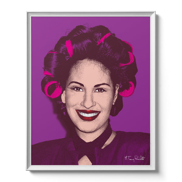 SELENA CON ROLOS (PURPLE) 16x20 POSTER – Peralta Project